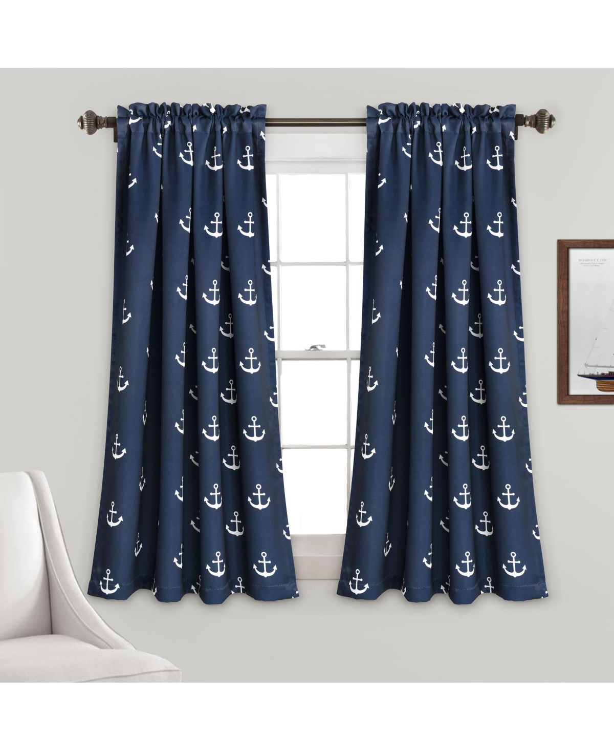 Click here for Anchor Light Filtering Window Curtain Panels Navy... prices
