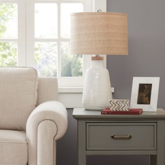 Tate Boho Textured Ceramic Table Lamp - Macy's