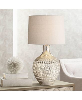 360 Lighting Waylon Modern Table Lamp 28" Tall Textured Mercury Glass ...