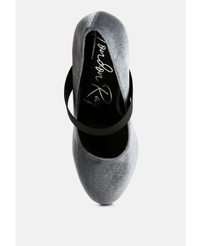London Rag Krause high block heel velvet pumps - Macy's