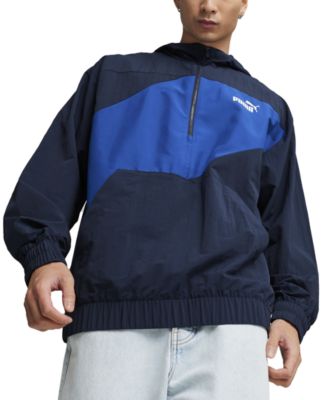 Puma Men's Power Colorblocked Half-Zip Hooded Windbreaker - Macy's