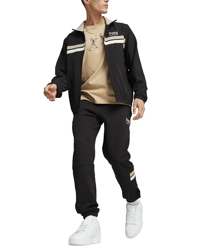 Puma Men's Team Track Striped Stand-Collar Zip Jacket - Macy's