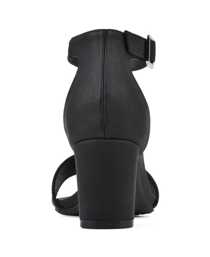 White Mountain Women's Eileen Block Heel Dress Sandals - Macy's