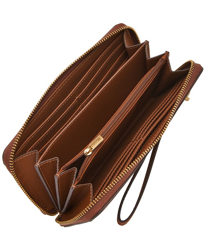 Fossil Lennox Zip Continental Wallet - Macy's