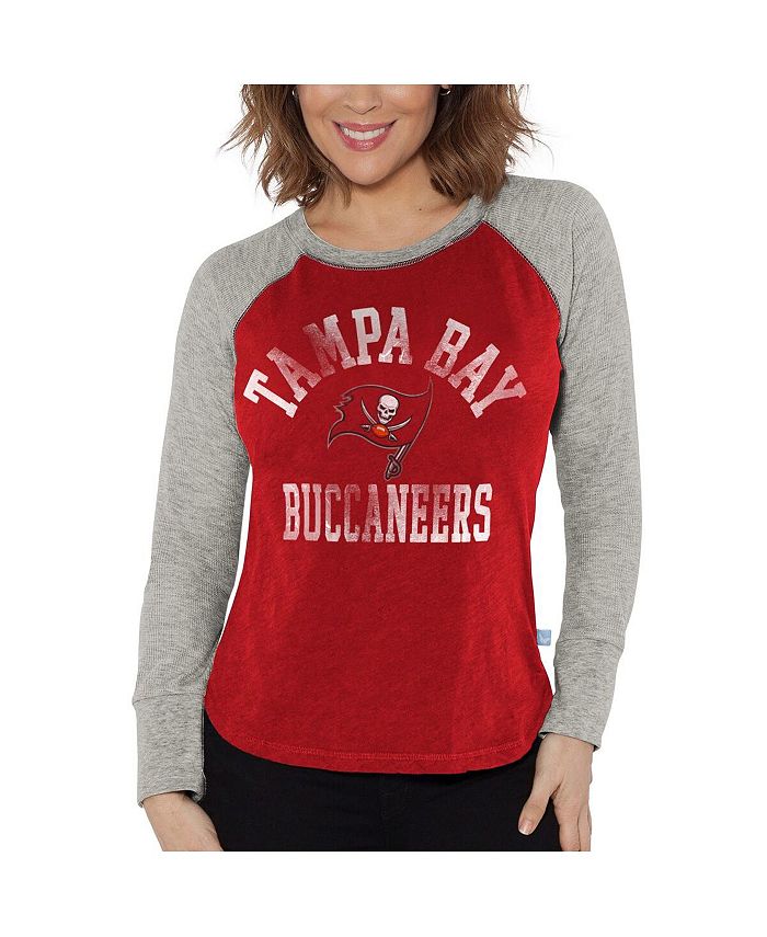 G-III 4Her by Carl Banks Women's Red, Heather Gray Tampa Bay Buccaneers ...