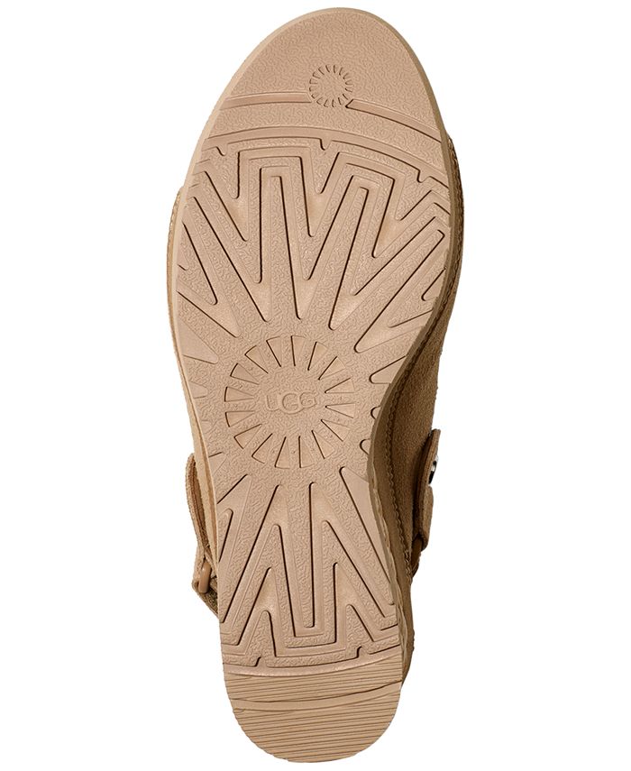 UGG® Women's Abbot Slingback Raffia-Wedge Sandals - Macy's