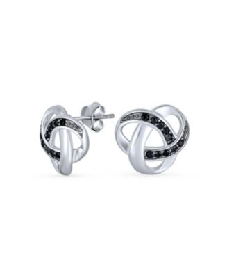 Bling Jewelry Pave CZ Interlocking Open Cable Love Knot Cubic Zirconia ...