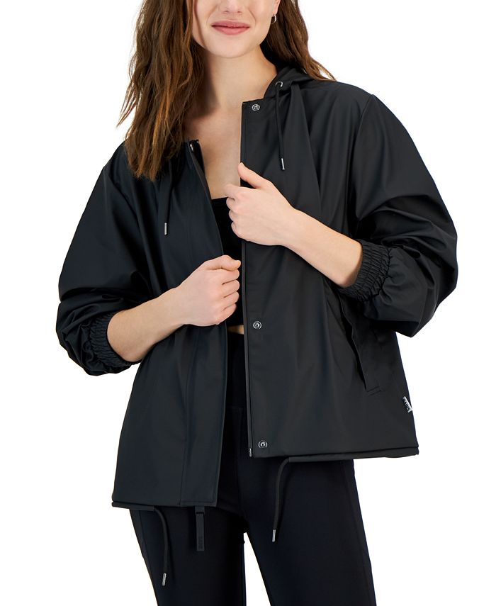 Rains Women's Hooded Drawstring Waterproof Jacket - Macy's