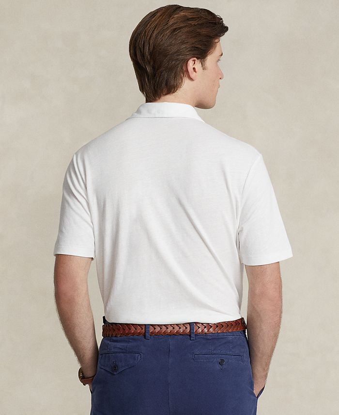 Polo Ralph Lauren Men's Classic-Fit Cotton-Linen Mesh Polo Shirt - Macy's