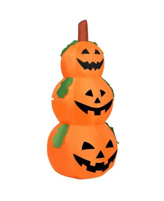 Slickblue 5 Feet Halloween Inflatable 3-Pumpkin Stack Ghost - Macy's