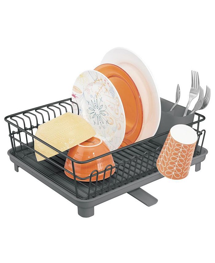 mDesign Large Kitchen Dish Drying Rack with Swivel Spout, 3 Pieces - Macy's