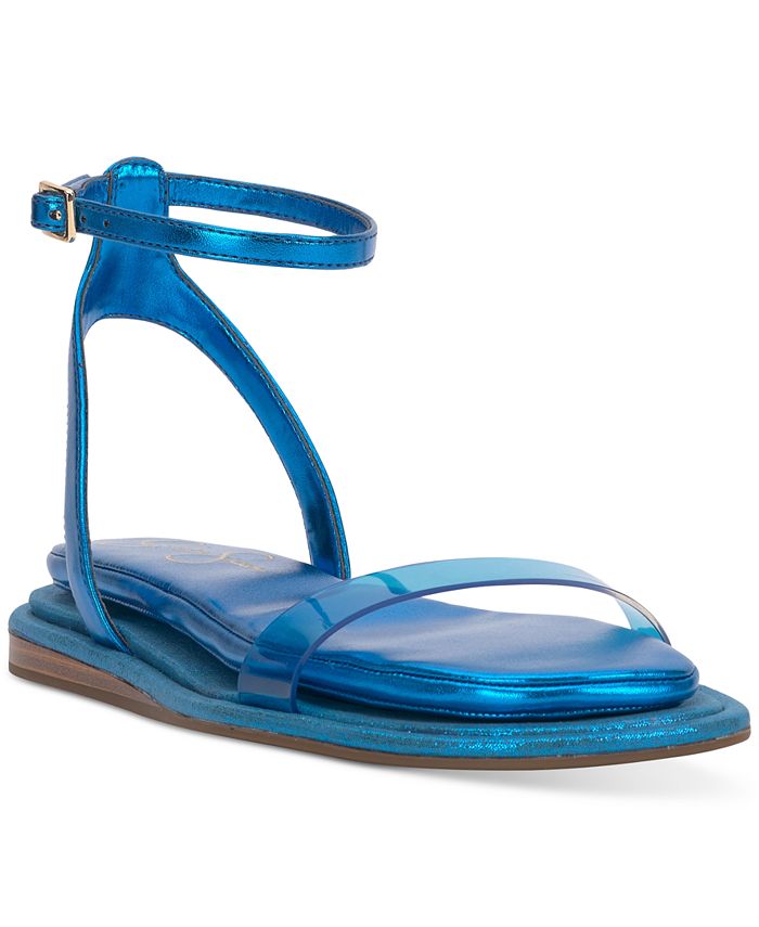Jessica Simpson Betania Ankle Strap Flat Sandals - Macy's