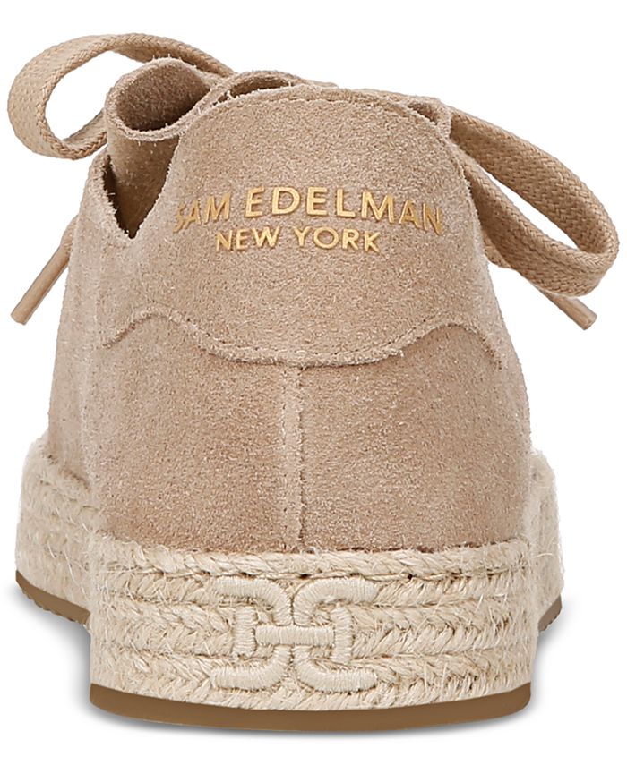 Sam Edelman Women's Poppy Lace-Up Jute Espadrille Sneakers - Macy's