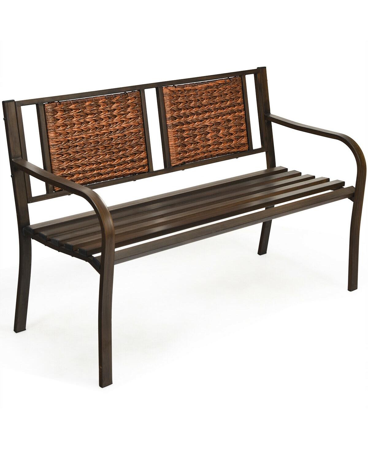 Click here for Patio Garden Bench with Powder Coated Steel Frame... prices
