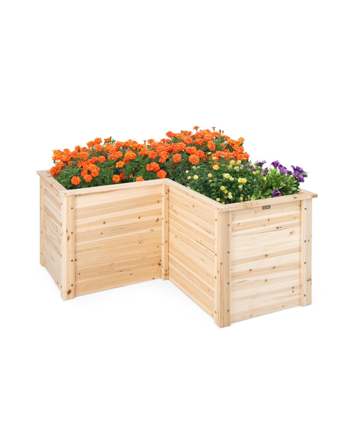 Click here for 24 Inch L-Shaped Wooden Raised Garden Bed with Ope... prices
