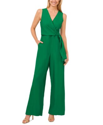 CeCe Women's Surplice V-Neck Side Tie Sleeveless Jumpsuit - Macy's