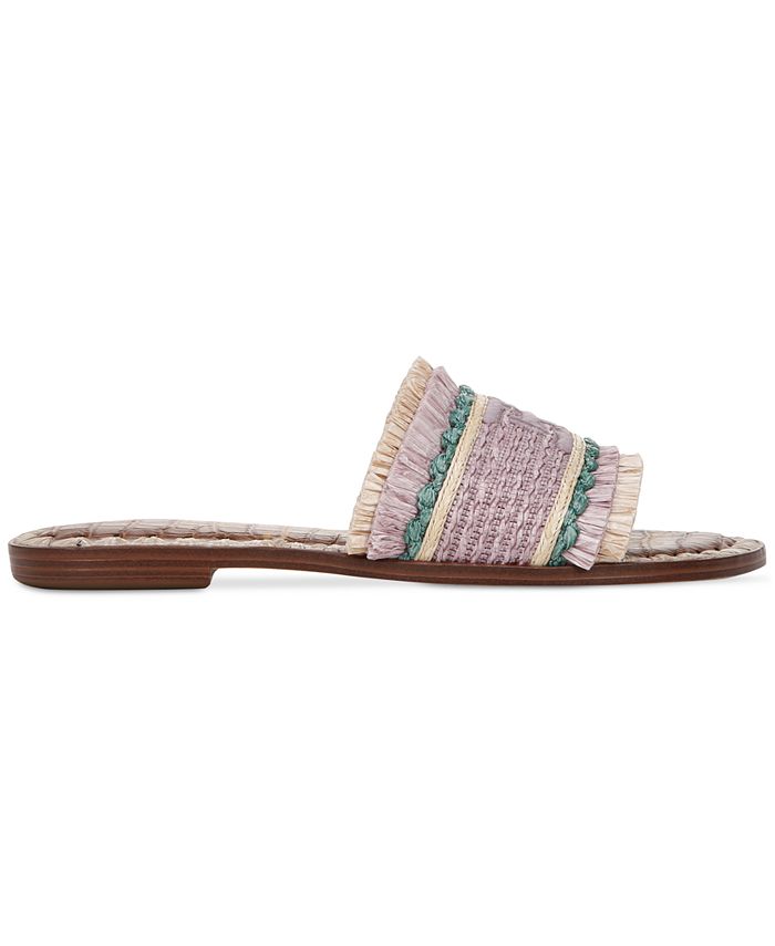 Sam Edelman Georgia Raffia Slide Sandals - Macy's