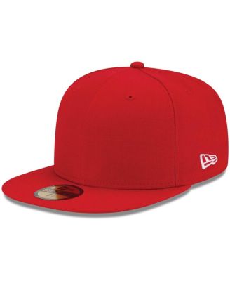 Men's New Era Red Blank 59FIFTY Fitted Hat - Macy's