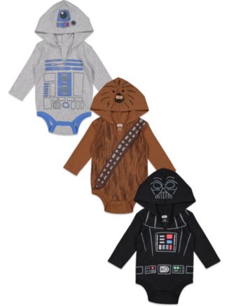Star Wars Baby Boys Darth Vader R2-D2 Chewbacca 3 Pack Bodysuits - Macy's