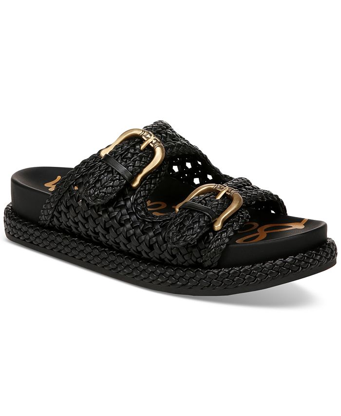 Sam Edelman Reid Woven Double Buckle Platform Sandals - Macy's