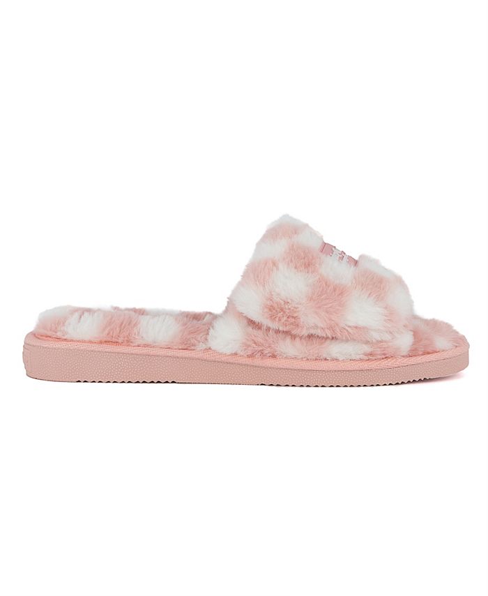 Juicy Couture Women's Hiero Slip-On Checkered Slippers - Macy's