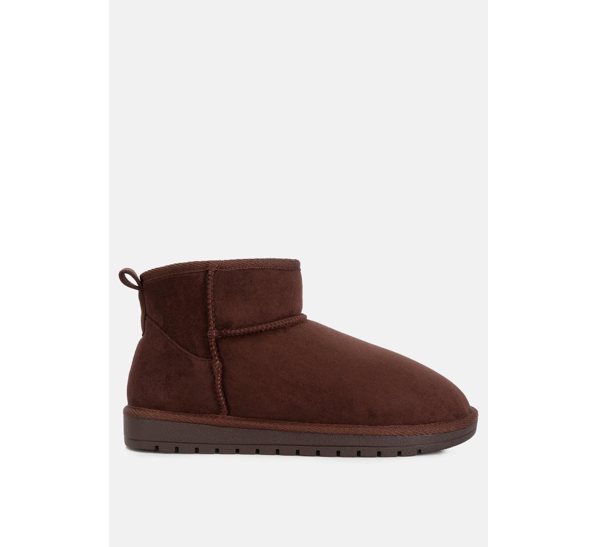 Click here for Vesper High Ankle Flat Winter Boots - Dark brown prices