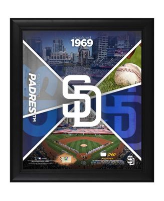 San Diego Padres Framed 15" x 17" Team Impact Collage with a Piece of ...