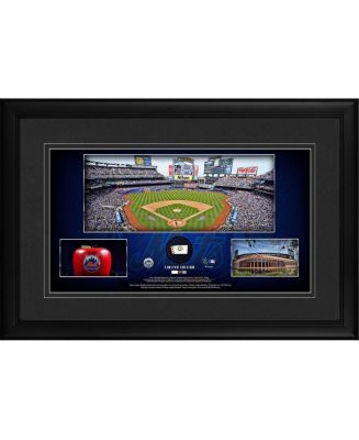 New York Mets Framed 10" x 18" Stadium Panoramic Collage with a Piece ...