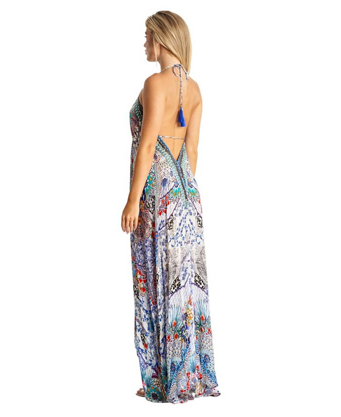 La Moda Clothing Women's Maxi halterneck dress - Macy's