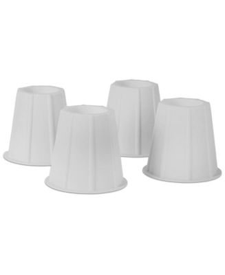 4 Pack Round Bed Risers - Furniture Risers 5 to 6 inches White - Heavy ...