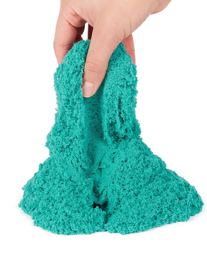 Kinetic Sand Castle Case with 1 lb Teal Play Sand, Multipurpose Play ...