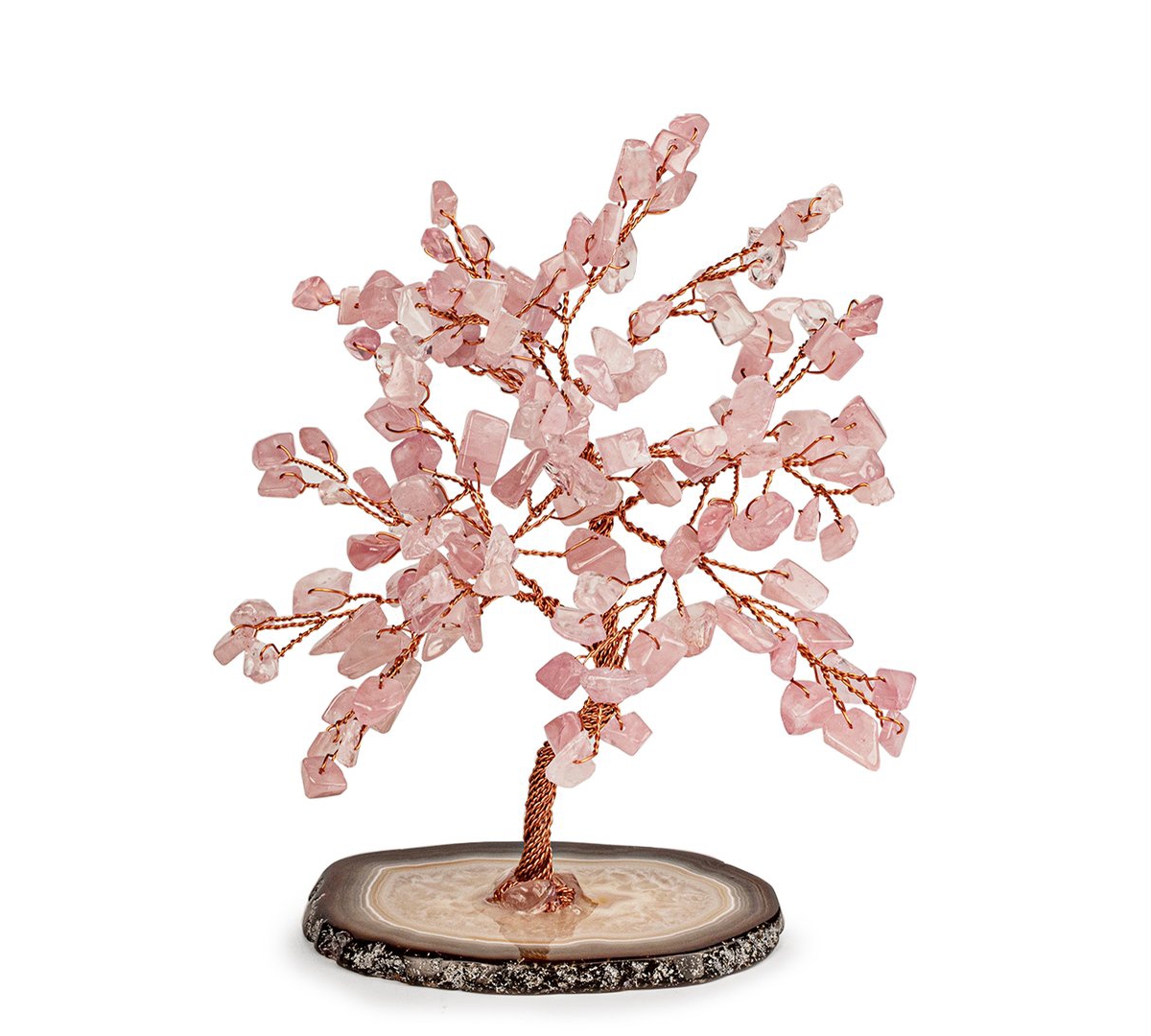Click here for Love Harmony - Rose Quartz Feng Shui Tree - Copper... prices