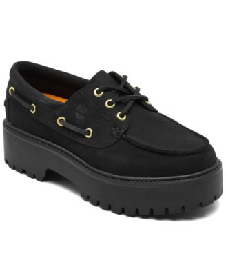 Women's Stone Street 3-Eye Premium Leather Platform Boat Shoes from ...