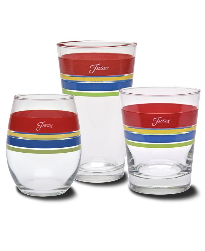 Fiesta Bright Edgeline 16-Ounce Tapered Cooler Glass, Set of 4 - Macy's