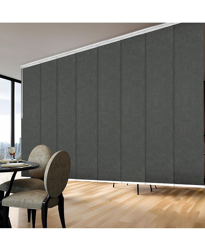 Rod Desyne Smoke Blind 8-Panel Double Rail Panel Track Extendable 130 ...