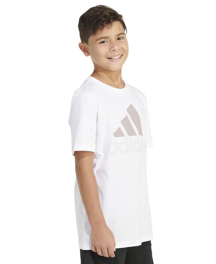 adidas Big Boys Short Sleeve Two-Color Logo T-Shirt - Macy's