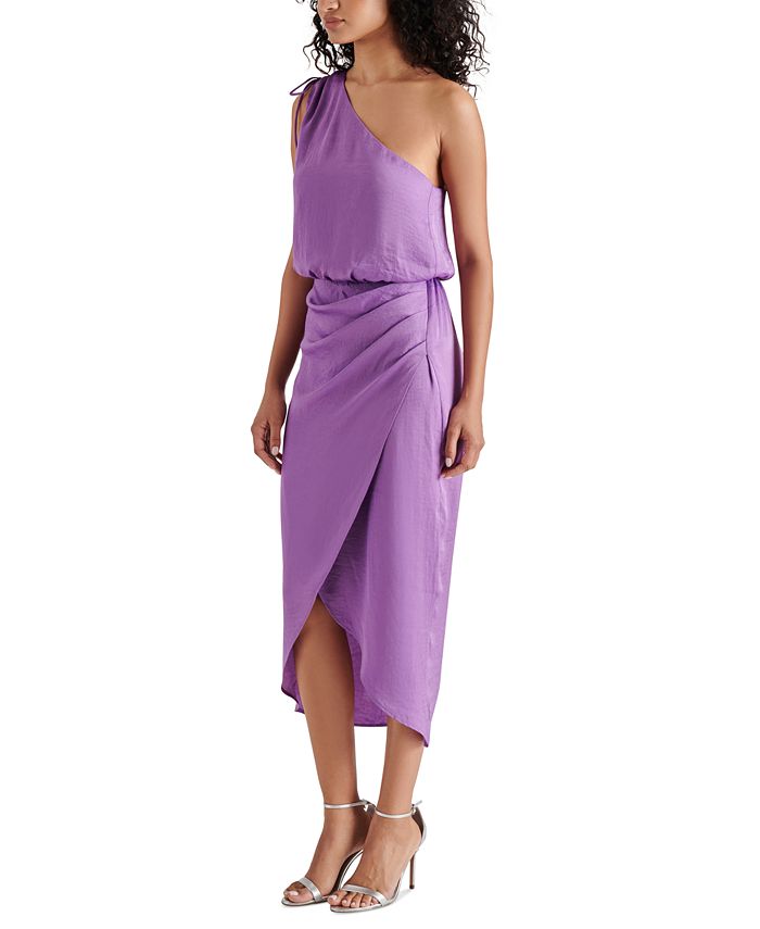 Steve Madden Women's Adele One-Shoulder Ruched Dress - Macy's