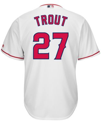 Majestic Men's Mike Trout Los Angeles Angels of Anaheim Replica Jersey ...