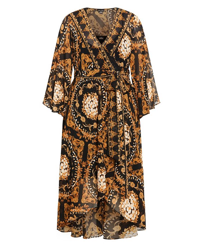 CITY CHIC Plus Size Freya Placement Maxi Dress - Macy's