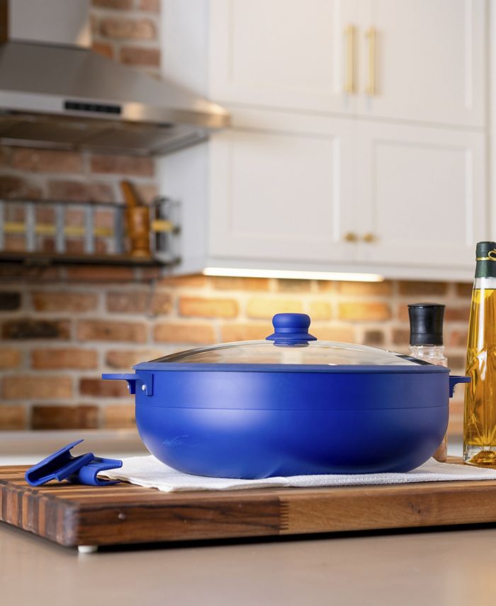 Sedona Kitchen Aluminum 12 Qt Caldero with Silicone Rim Glass Lid and ...