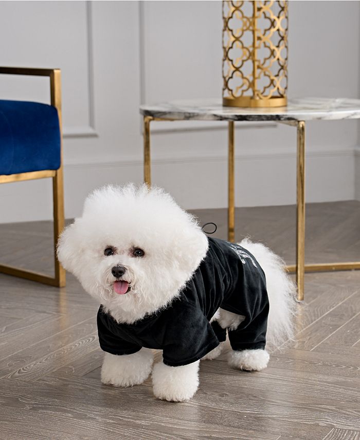 Juicy Couture Hooded Pet Juicy Bling Velour Tracksuit for Small Dogs ...
