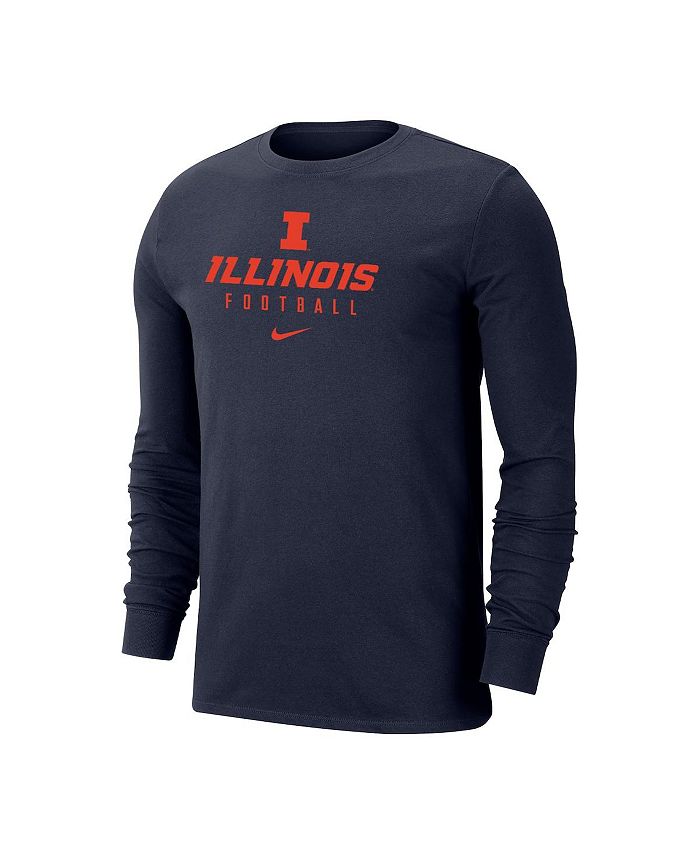 Nike Men's Navy Illinois Fighting Illini Changeover Long Sleeve T-shirt ...