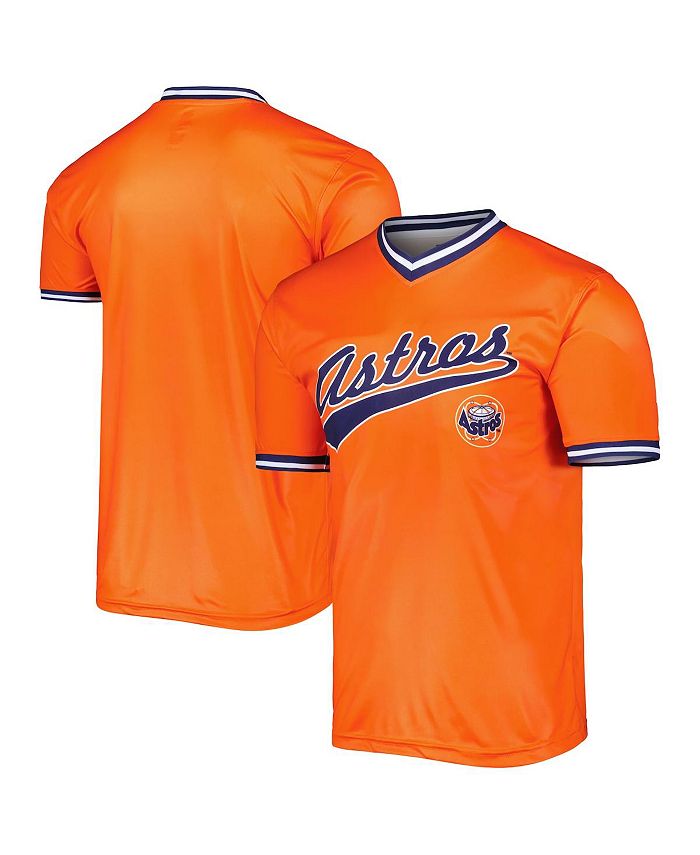 Stitches Men's Orange Houston Astros Cooperstown Collection Team Jersey ...