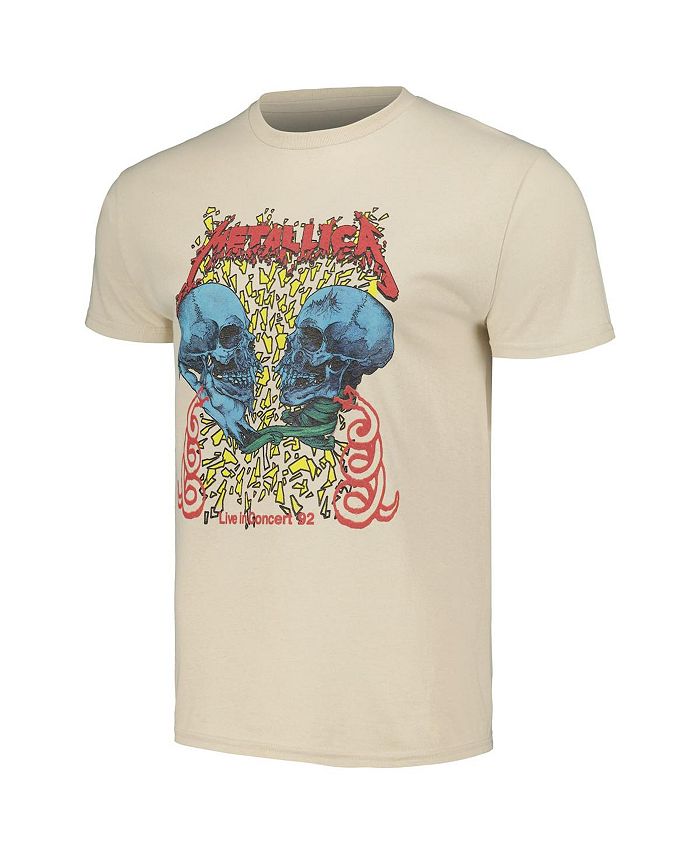 Merch Traffic Men's and Women's Tan Metallica Live in Concert T-shirt ...