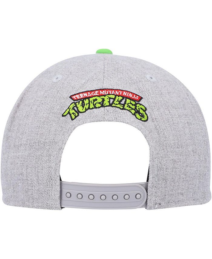 New Era Men's Heather Gray, Neon Green Teenage Mutant Ninja Turtles Trucker 9FIFTY Snapback Hat ...
