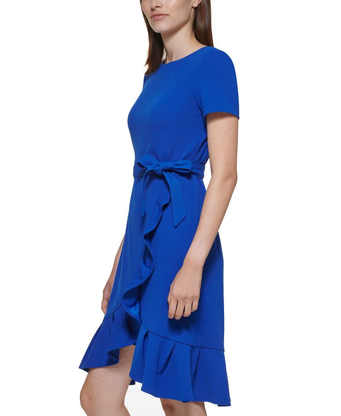 Calvin Klein Women's Ruffle-Hem Sheath Dress - Macy's