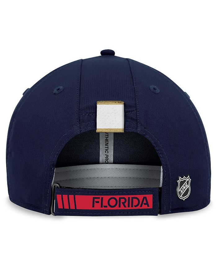 Fanatics Men's Navy Florida Panthers Authentic Pro Rink Adjustable Hat ...