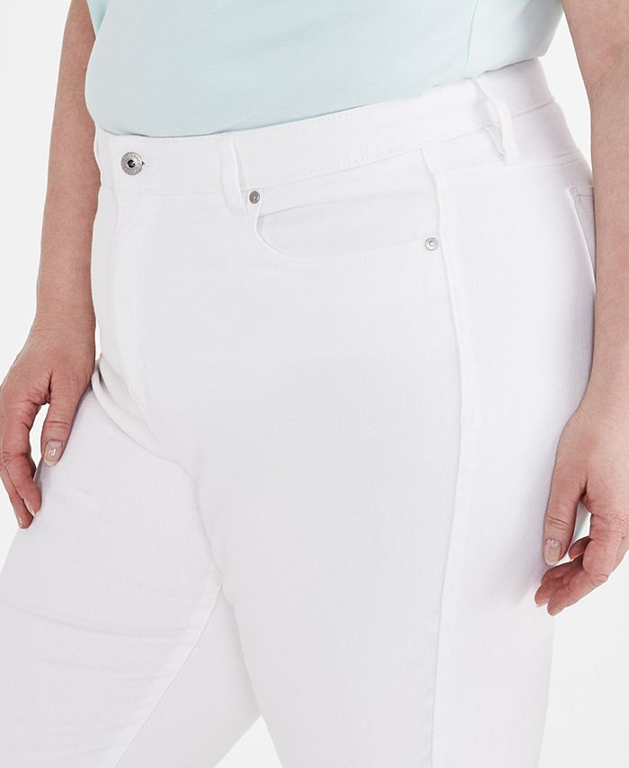 Style & Co Plus Size High-Rise Cuff Capri Jeans, Created for Macy's ...