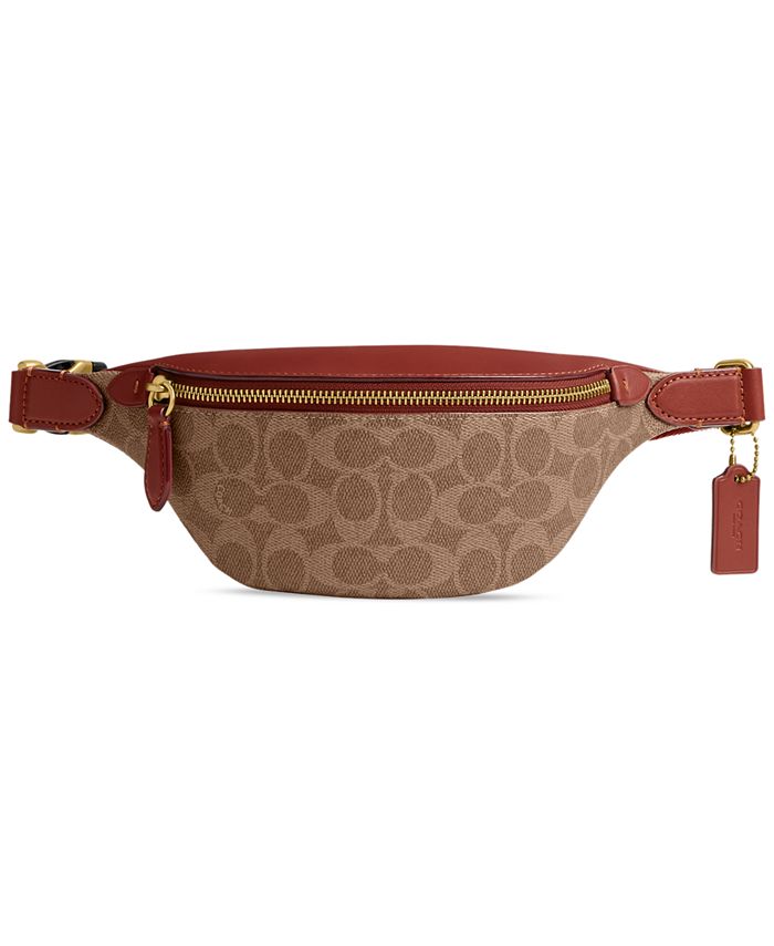 COACH Essential Signature Canvas Belt Bag - Macy's