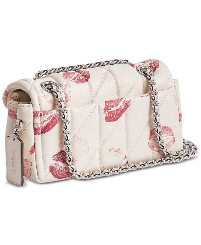 COACH Tabby Leather Mini Shoulder Bag 20 With Quilting and Lip Print ...